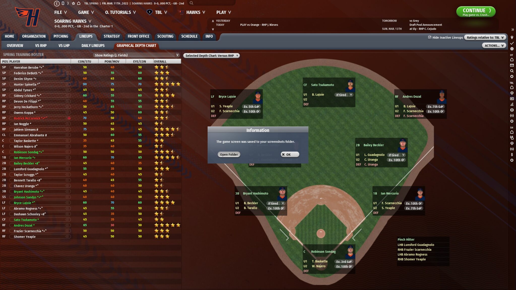 LINEUPS | OOTP (Out Of The Park) Baseball 入門 - ゲームウィキ.jp