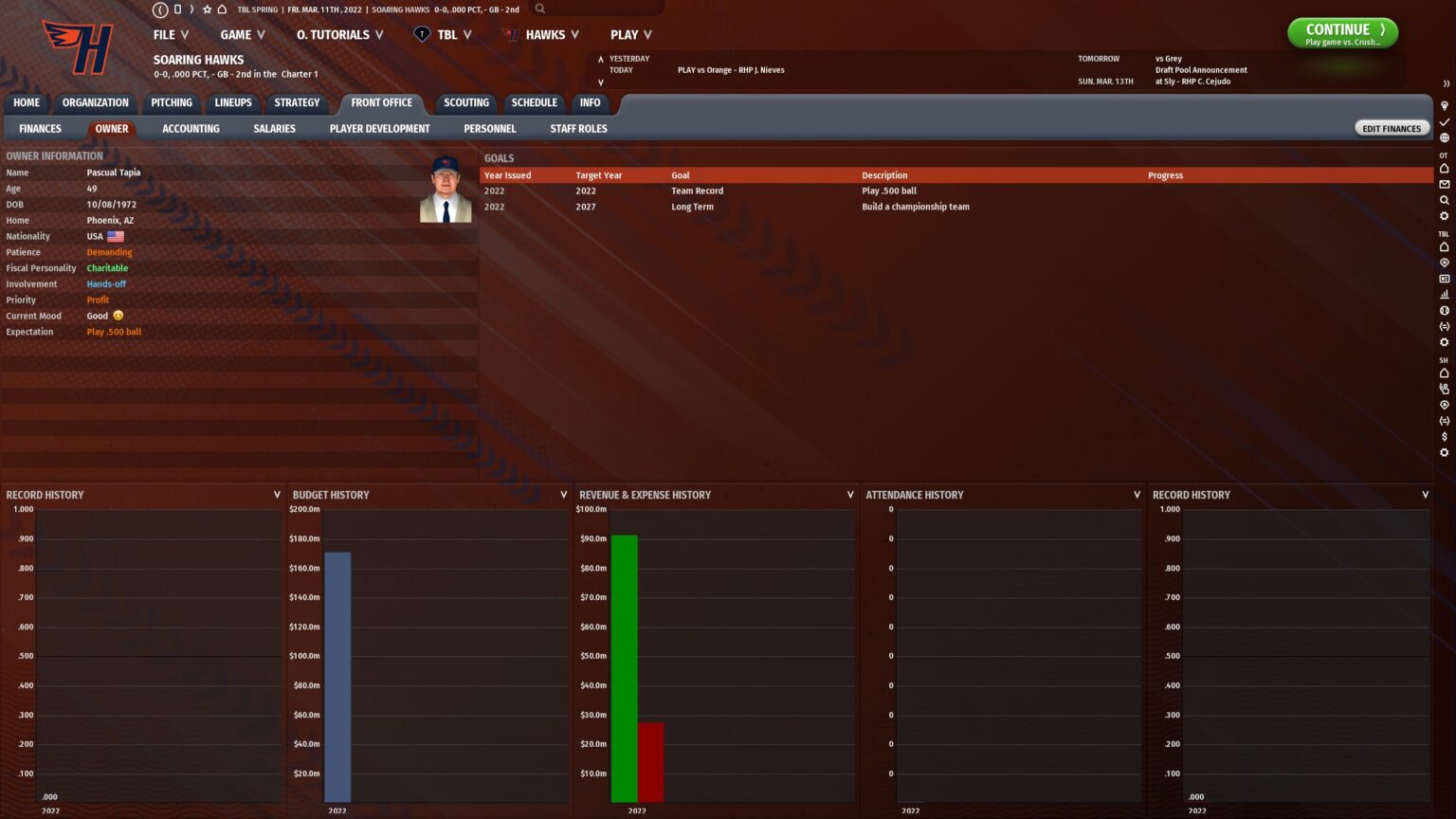 FRONT OFFICE | OOTP (Out Of The Park) Baseball 入門 - ゲームウィキ.jp